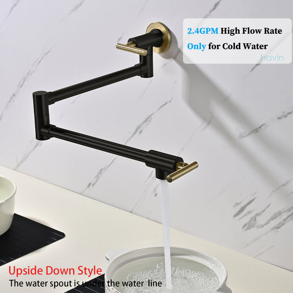 Havin A202 Pot filler faucet wall mount, Stainless Steel Material, Ups